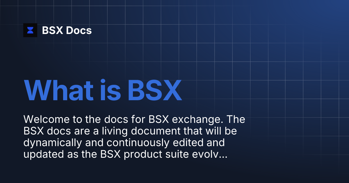 What is BSX | BSX Docs