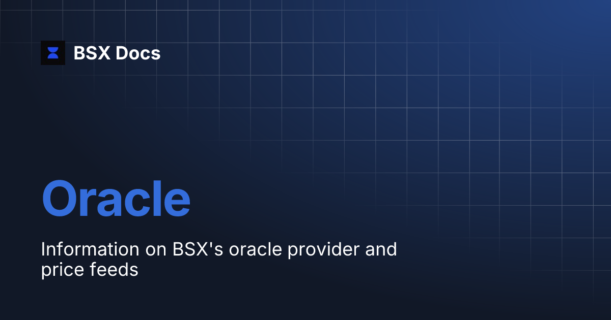 Oracle | BSX Docs